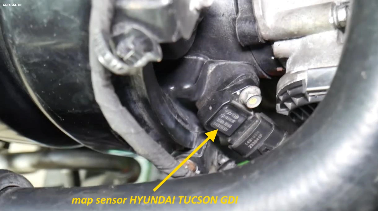HYUNDAI TUCSON GDI расположение и фото MAP сенсора